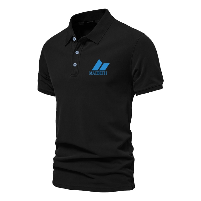 Men's Collar T-Shirt / Macbeth Sky Blue Pia Polo Shirt / Men's Polo ...