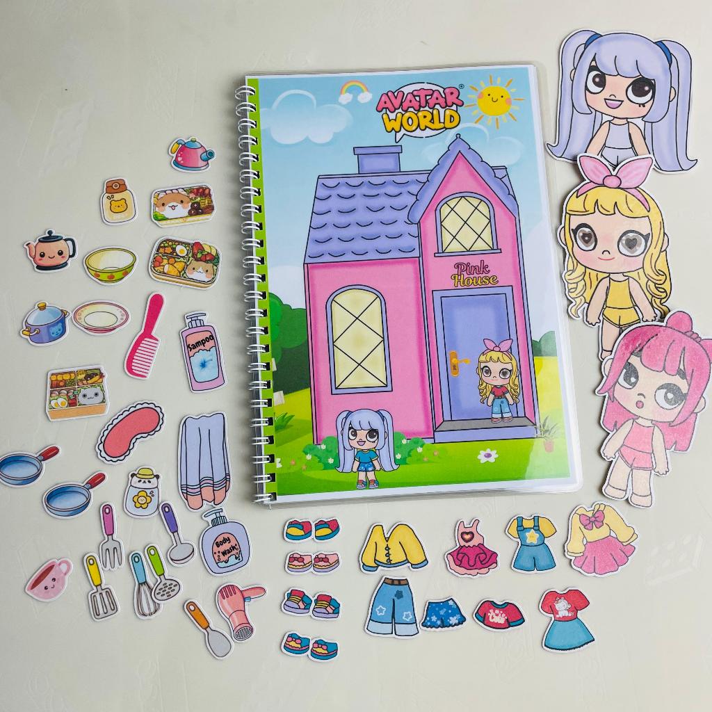 Avatar World Paper Doll House Ready-to-Play Children's Toy Paper Doll ...