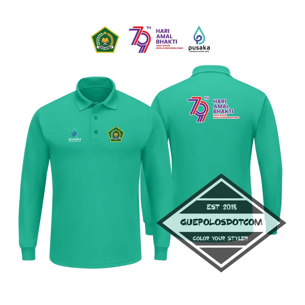 Type H01 - POLOSHIRT LONG DAY AMAL BHAKTI 79th LOGO Ministry of ...