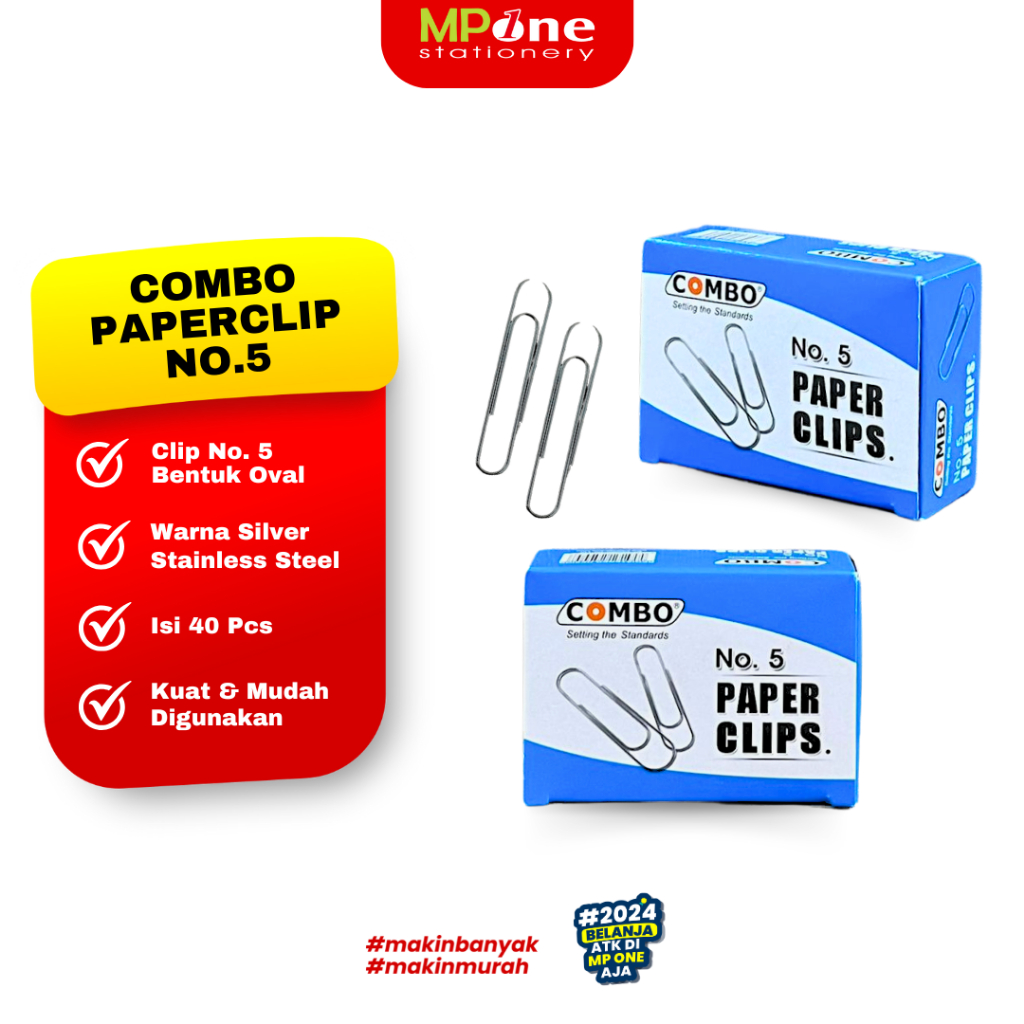 (1 Box) Combo Paper Clip Jumbo No. 5 / Large Paper Clip / Jumbo Paper ...