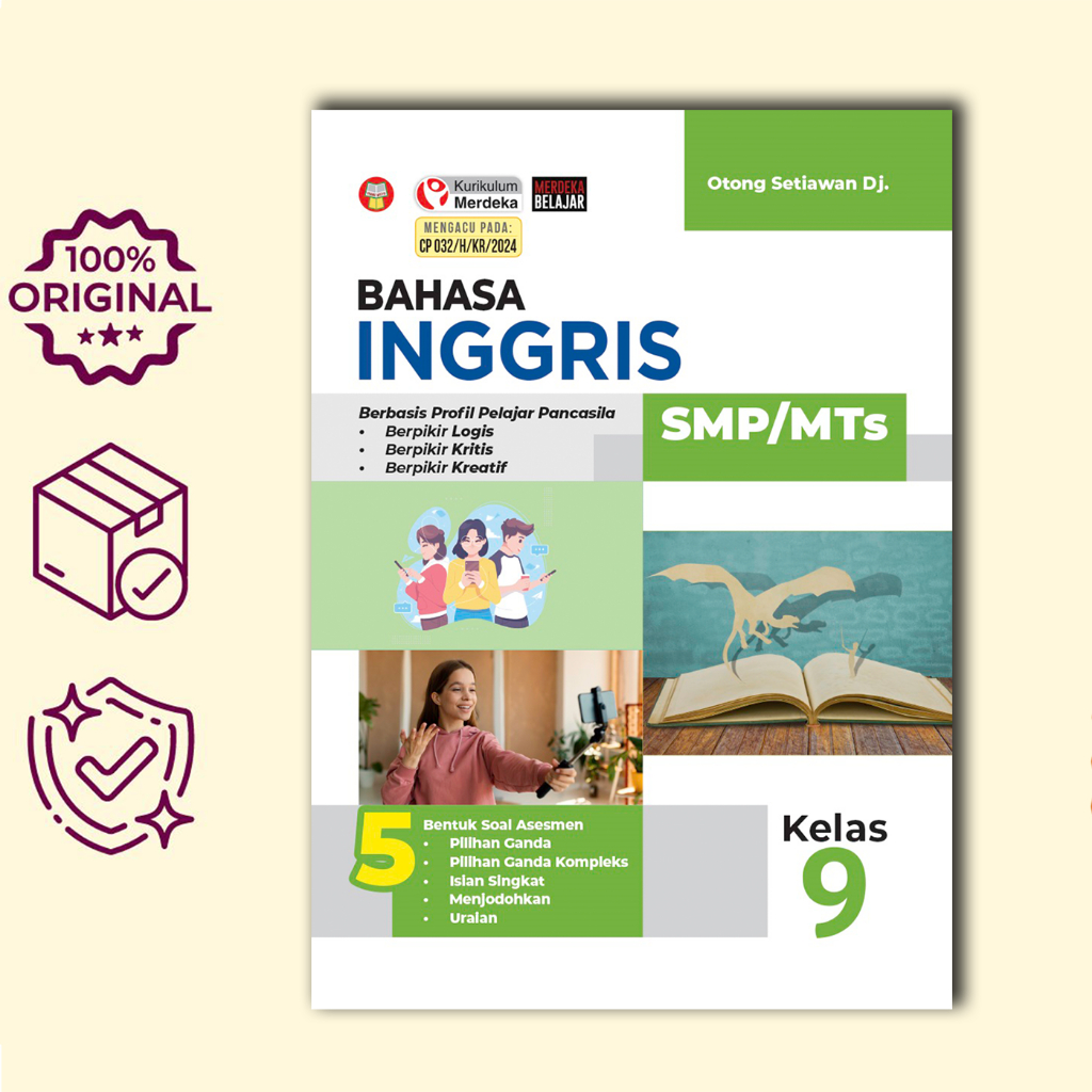 Class 9 Middle School English Textbook / contains 5 Forms of Assessment ...