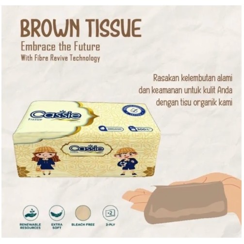 Cassie facial brown Tissue 500 ply facial Tissue cassie organic Tissue ...
