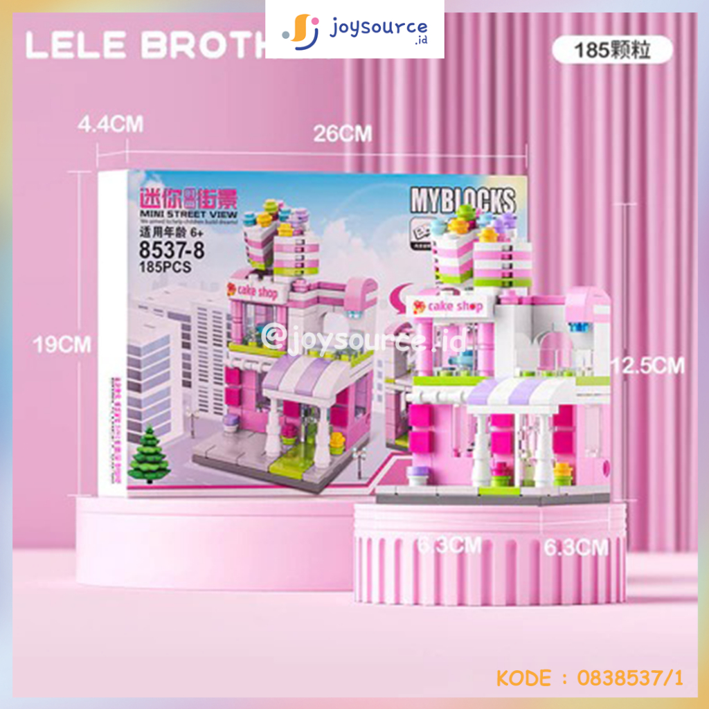 Lego Block Lele Brother Mini City Street View Cake Shop Building Brick ...