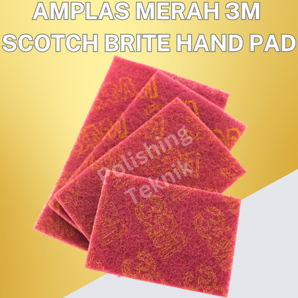 MERAH Scotch Brite Sandpaper 7447 3M Red Variant Red Sponge | Shopee ...