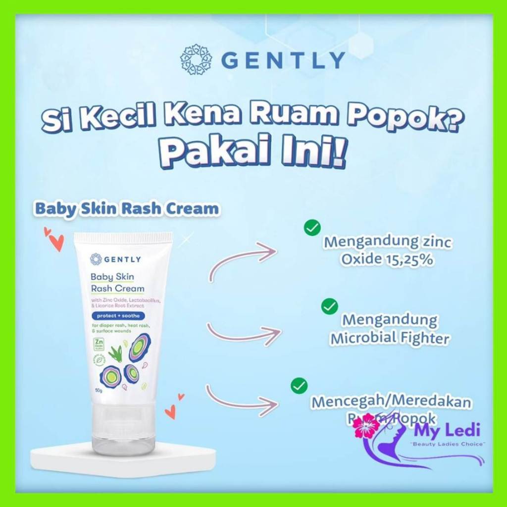 Gently Baby Rash Cream 50gr - Reliever & Prevent Baby Diaper Rash Cream ...