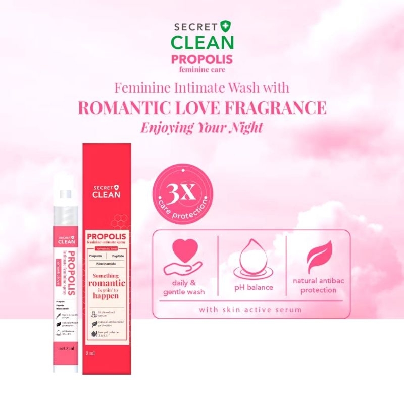 Secret Clean Propolis Feminine Intimate Wash Romantic Love Fragrance ...