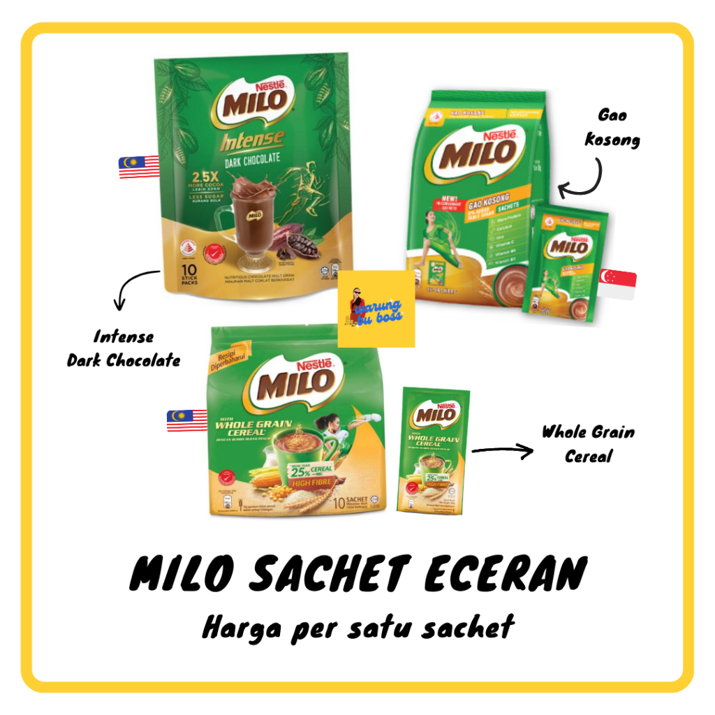 Milo Dark Chocolate Milo Cereal Sachet | Shopee Malaysia