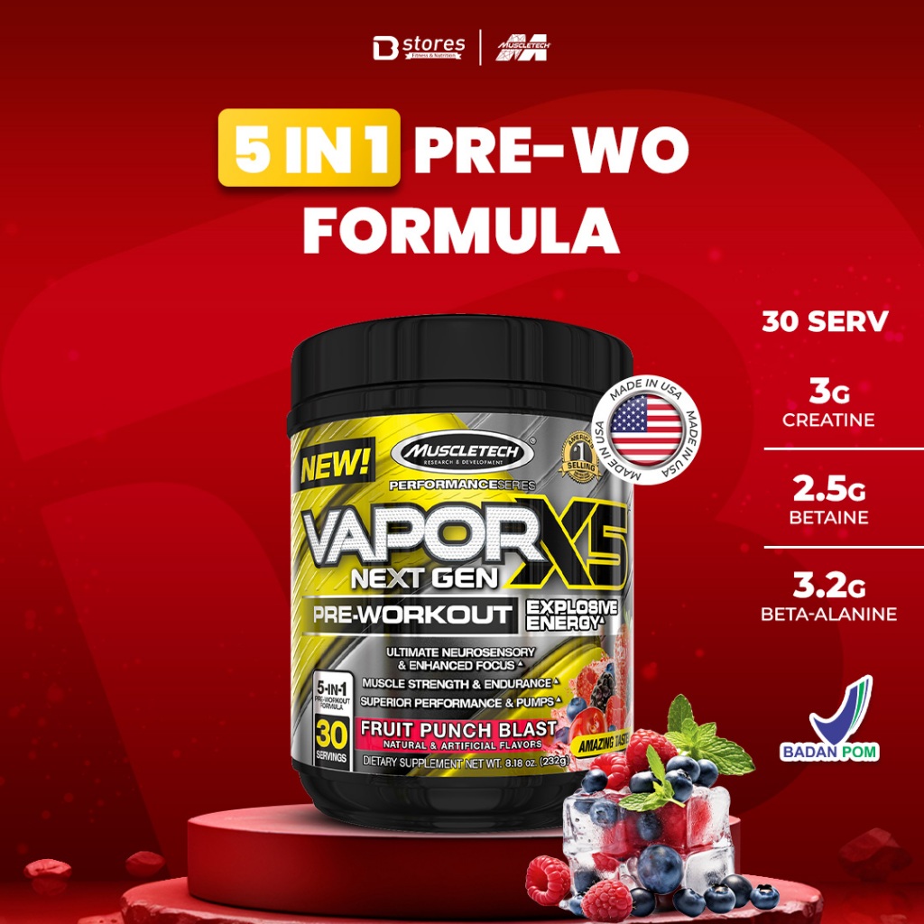 Muscletech Next Gen VaporX5 Preworkout 30 Serving Bstores | Shopee Malaysia