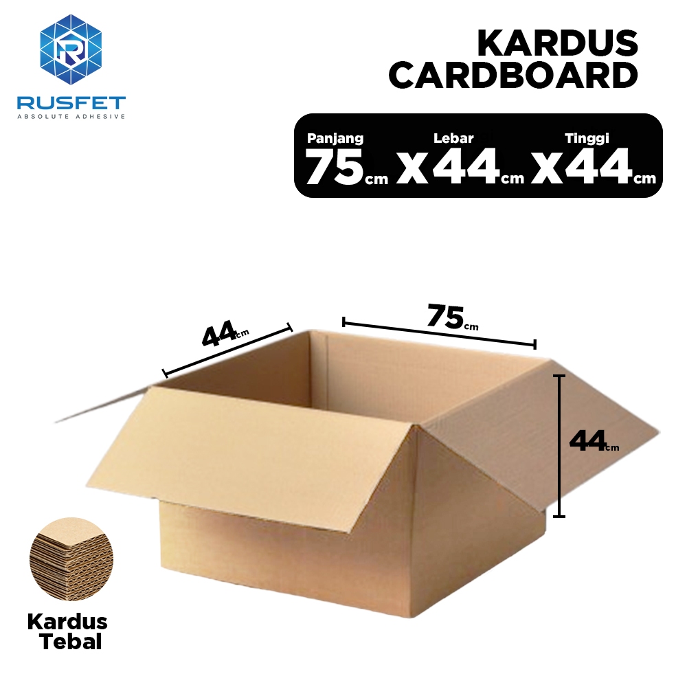 Cardboard packing box, plain brown packing box, 75x44x44 cm | Shopee ...