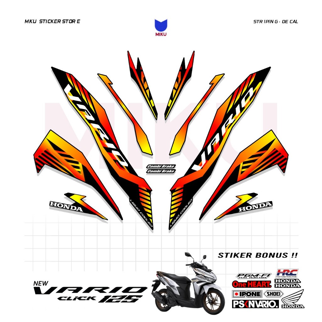Vr802b Sticker Trim Striping Sticker Latest Vario Strips 125 2023 2024 ...