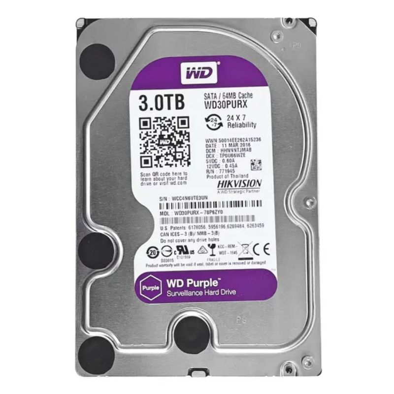 Wd Purple 3TB Internal PC / CCTV hard disk | Shopee Malaysia