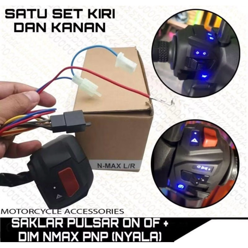 Nmax PULSAR SWITCH SET LEFT AND RIGHT BLUE LED LIGHTS FOR YAMAHA NMAX ...