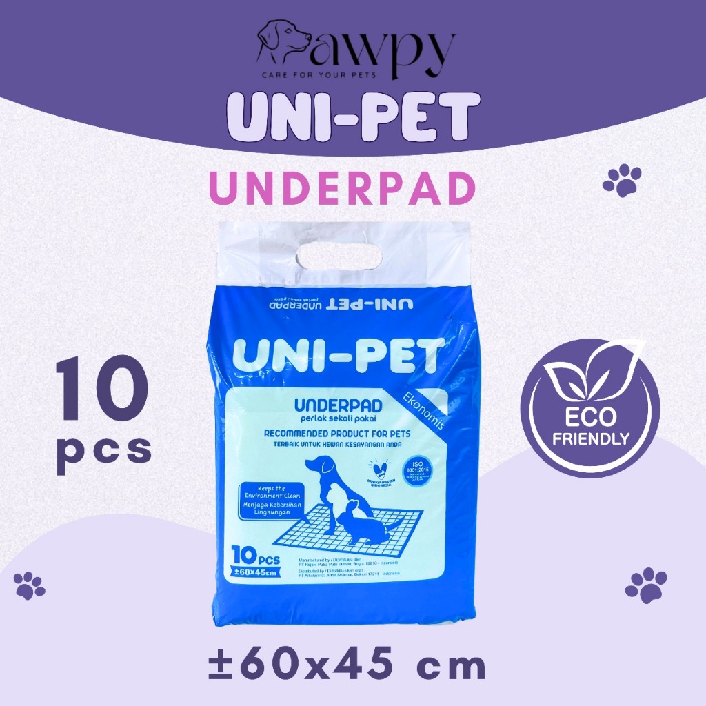 [PAWPY] Uni-pet Underpad Dog & Cat Poop Pee Pad 60x45cm (10pcs ...