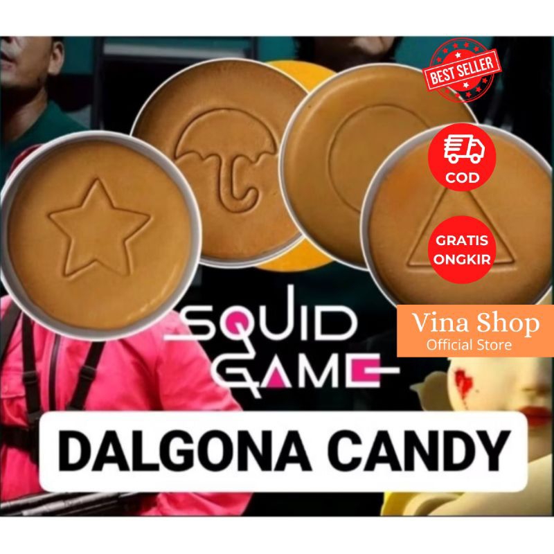Squid Candy Game Korean Drama Dalgona Candy | Shopee Malaysia