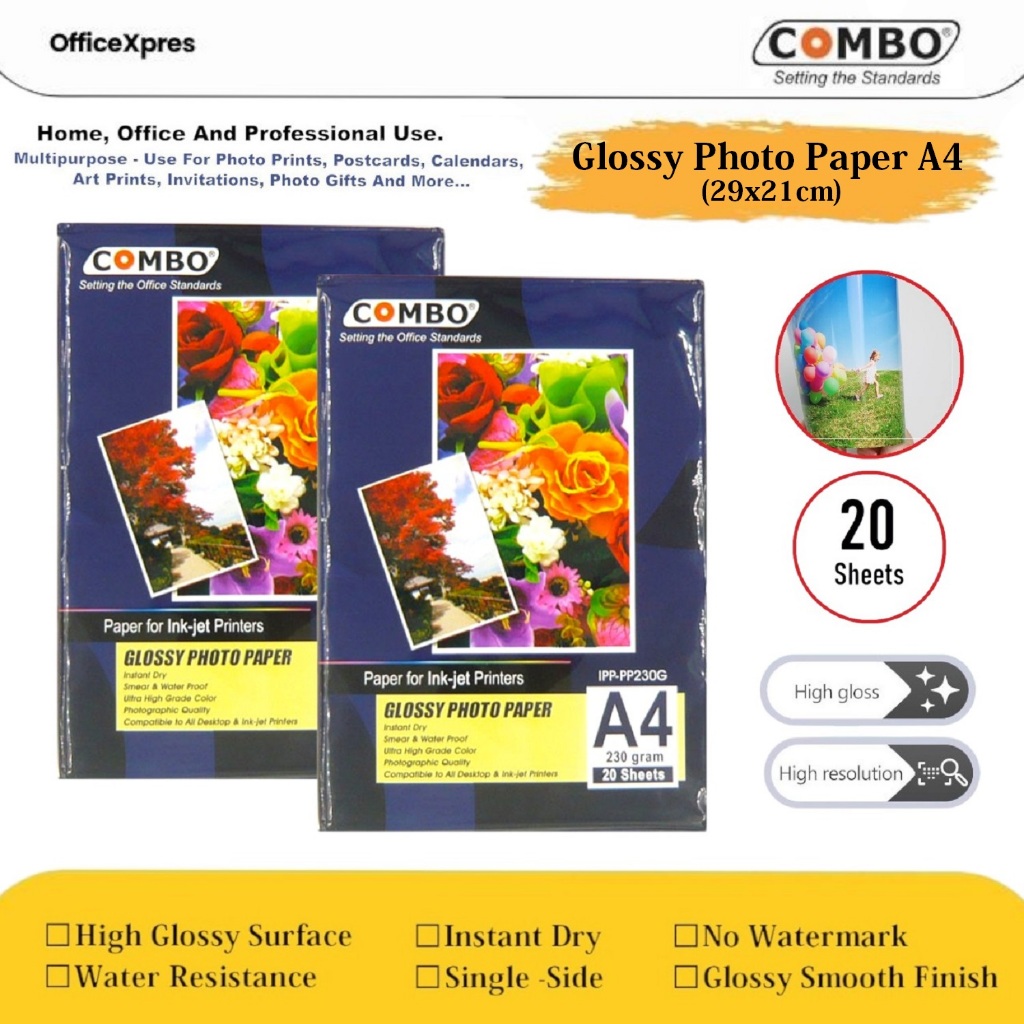 230gsm A4 Photo Paper / A4 Glossy Photo Paper / 1 Side Photo Printing ...