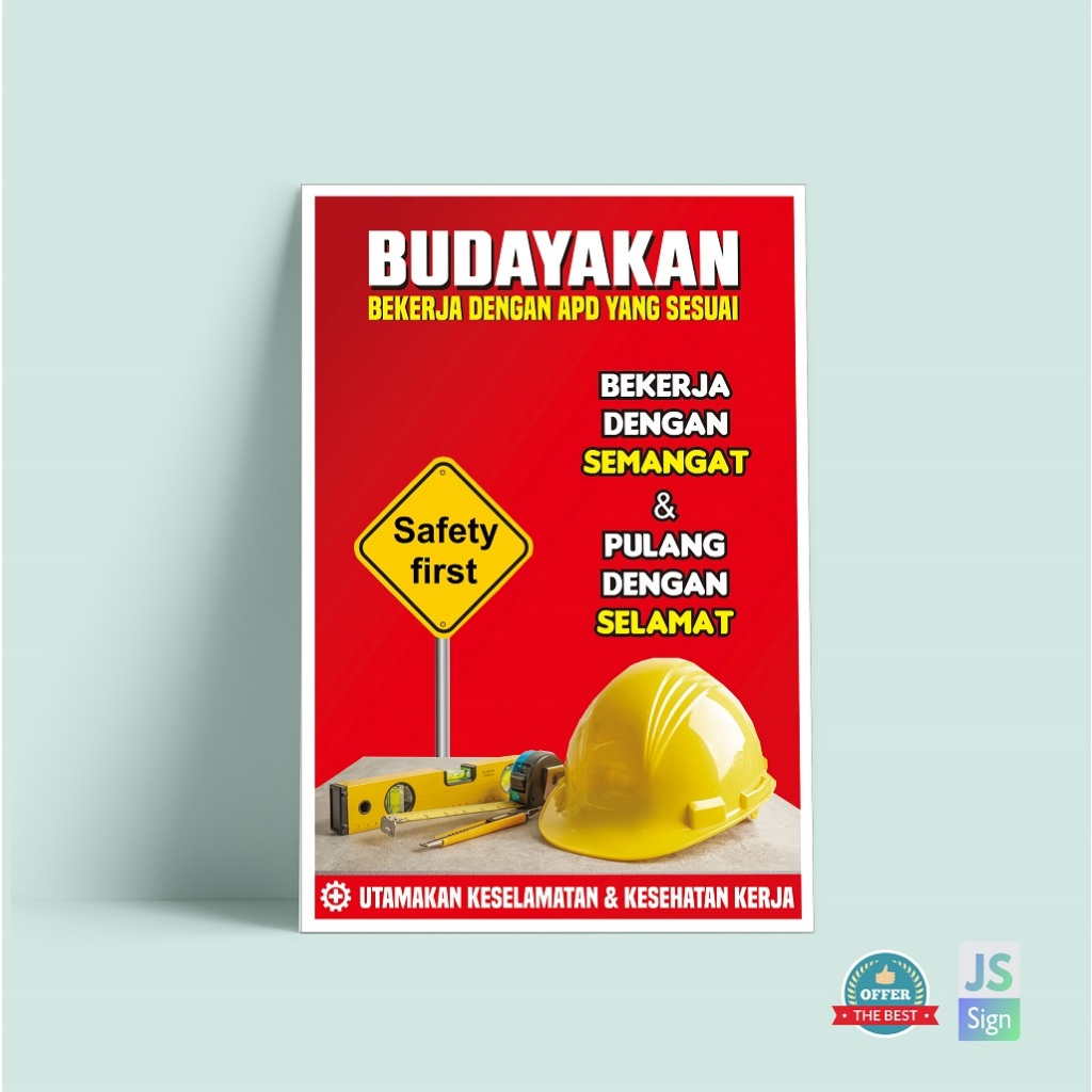 Poster SAFETY K3 CULTURE FACING PPE THAT ACCORDING TO | Shopee Malaysia