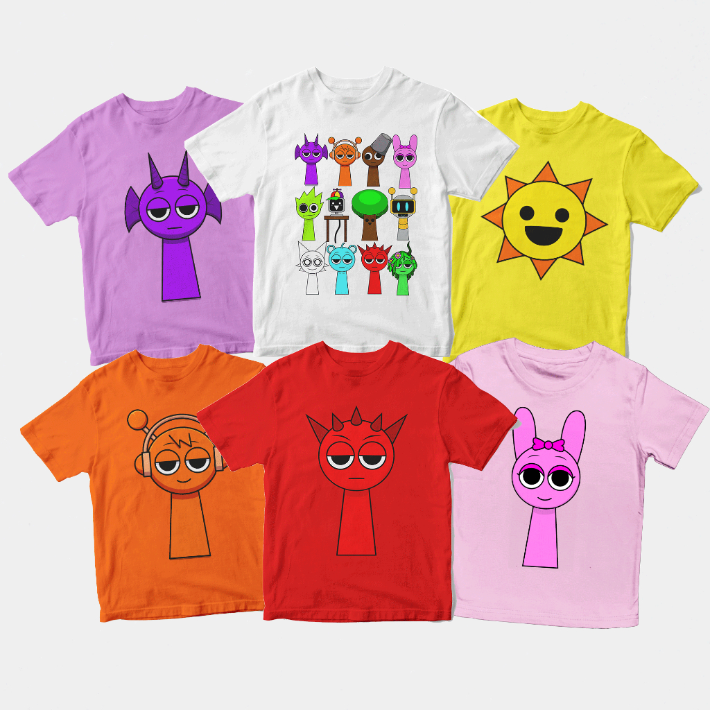 Sprunki Game Cartoon Clothes for Boys 1-9 Years | Shopee Malaysia
