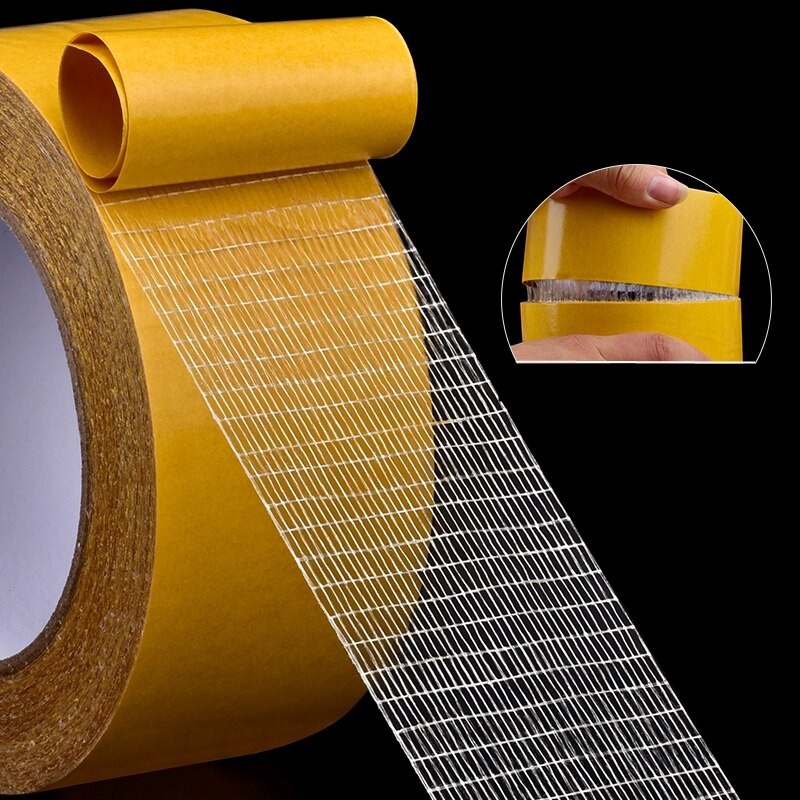 Insulation Duct Tape Fiber Filament Double Sided Grid Double Tape Fiber ...