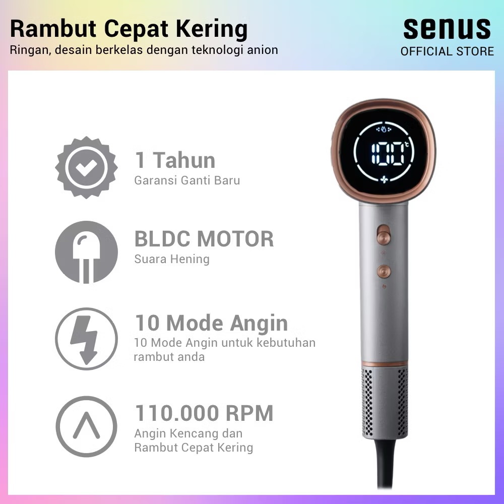 Senus AirJet Pro Hairdryer / Hair dryer High Speed Hair dryer 40 ...