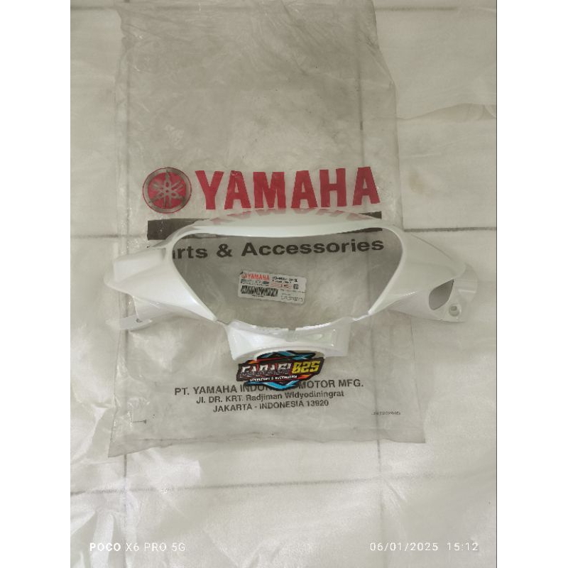 PUTIH Mio smile mio garnish 28D white front shell, original yamaha ...