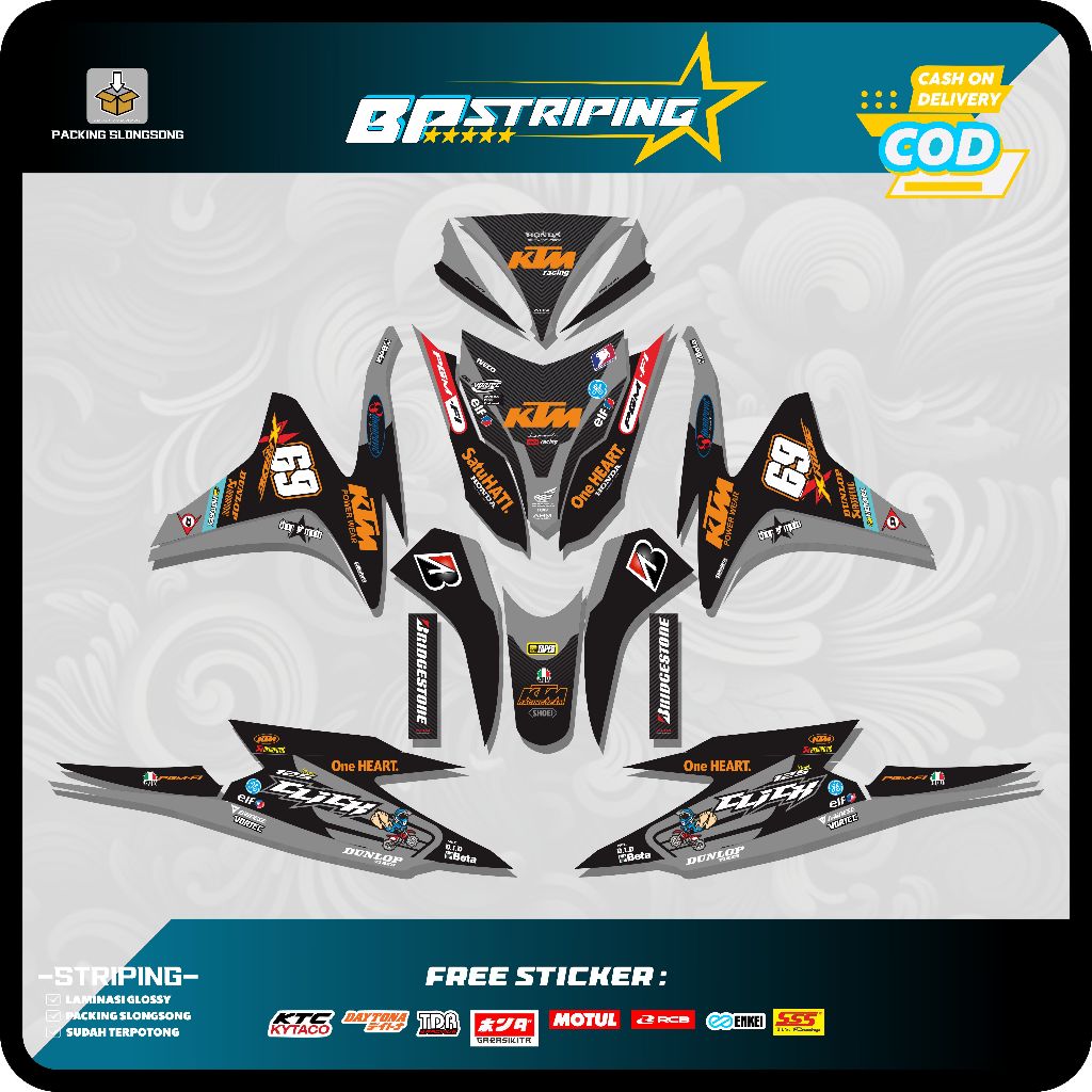 Decal Striping VARIO 125 OLD Sticker Honda Motorcycle Variations ...