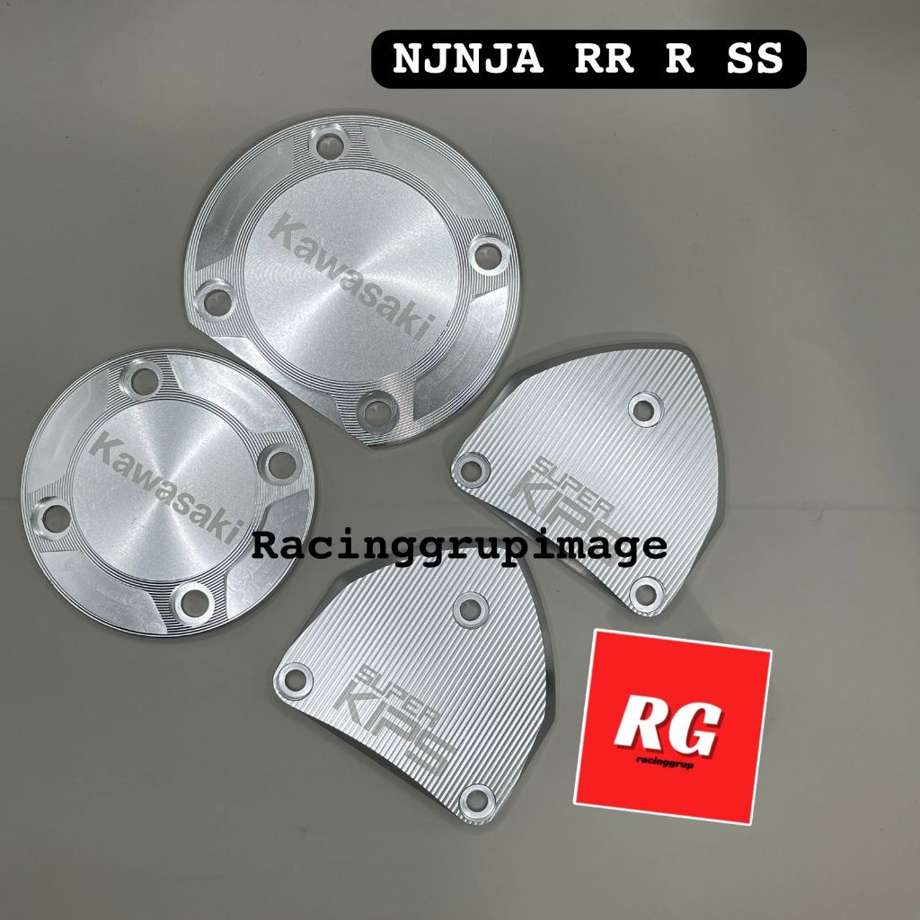 MESIN SILVER ENGINE COVER ENGINE SET LEFT RIGHT KAWASAKI NINJA R RR SS ...