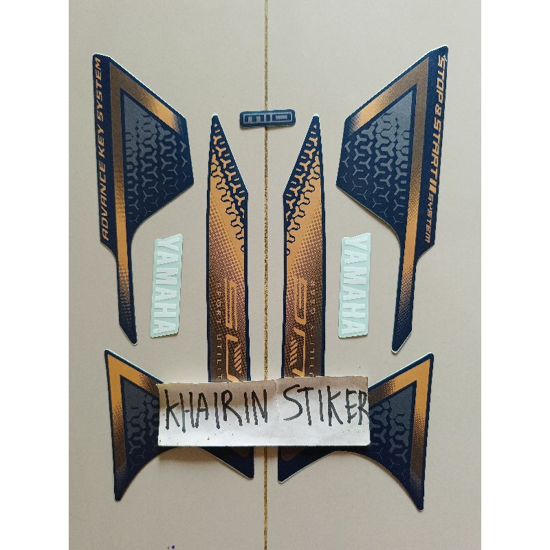 Mio gear type s navy blue sticker striping | Shopee Malaysia