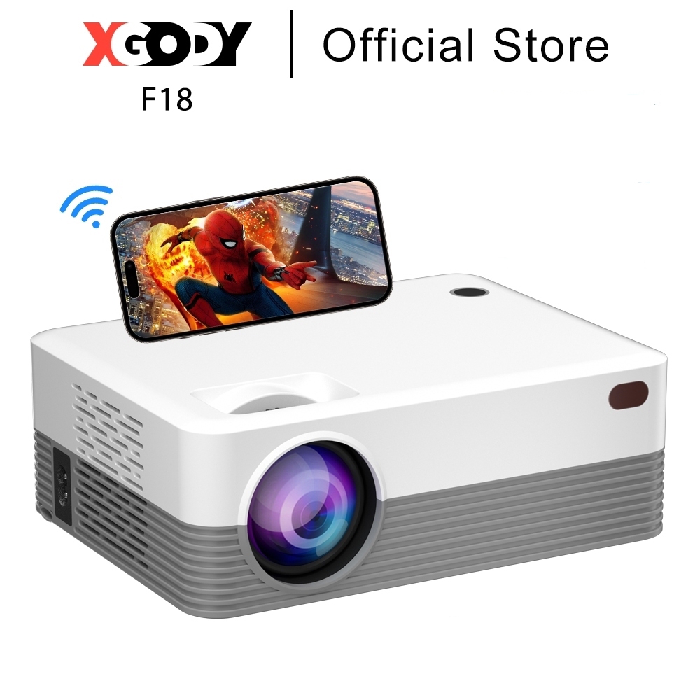 Xgody F18 Smart Projector 4K/1080P WiFi5.0 Android10.0 Bluetooth ...