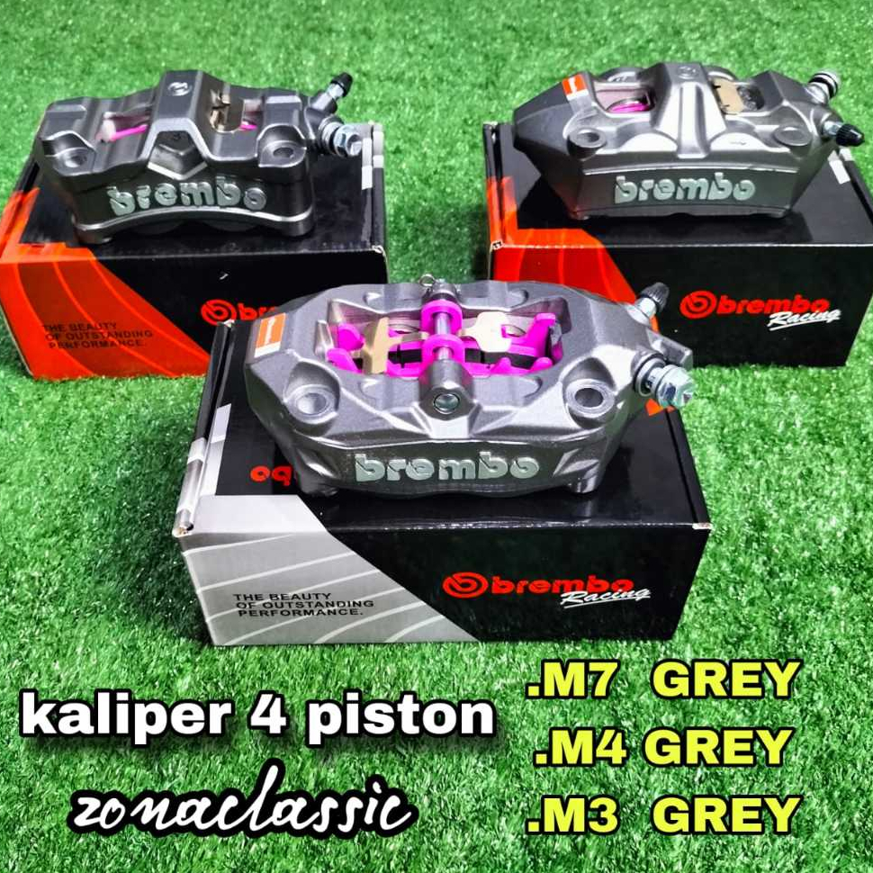 Monoblock 4 Piston Caliper M3 M4 M7 GP4RX + CNC PNP NINJA MEGAPRO TIGER Breket | Shopee Malaysia