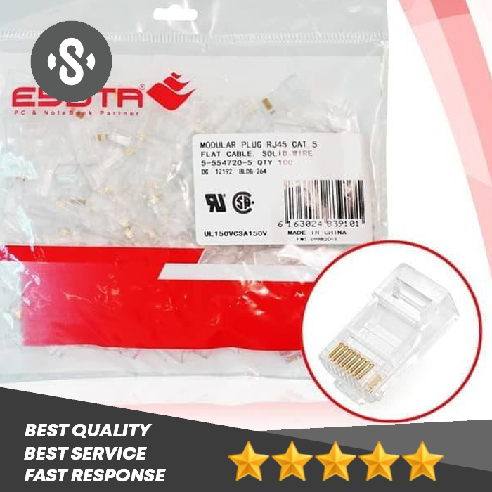 Original Eyota UTP Plastic RJ45 CAT5 Connector | Shopee Malaysia