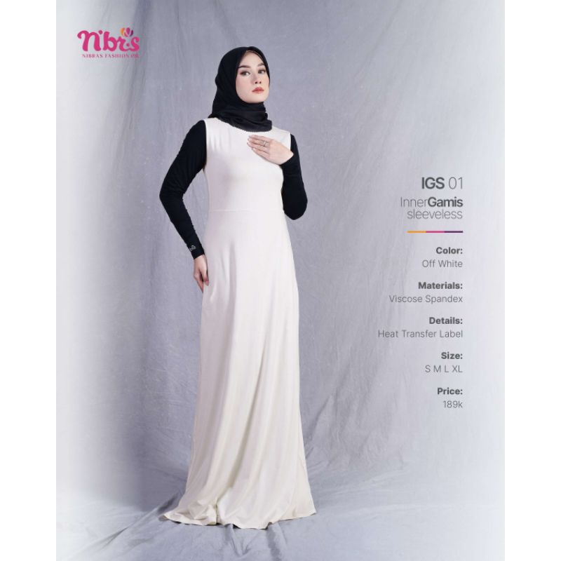 Inner Gamis Adult NBRS IGS 01 / Gamis Nibras / Inner Gamis Muslim ...