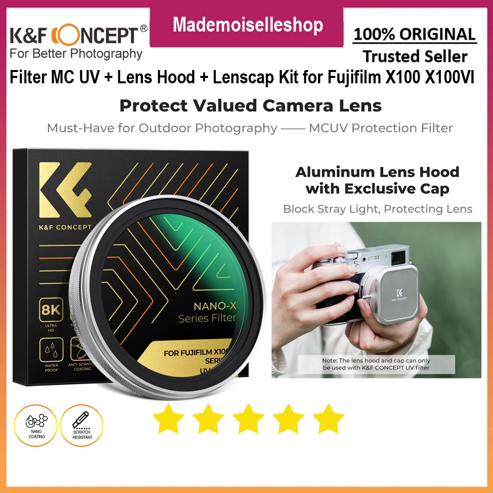 Knf Concept Filter KIT MC UV Nano X Series + Metal Lenshood + Lenscap ...