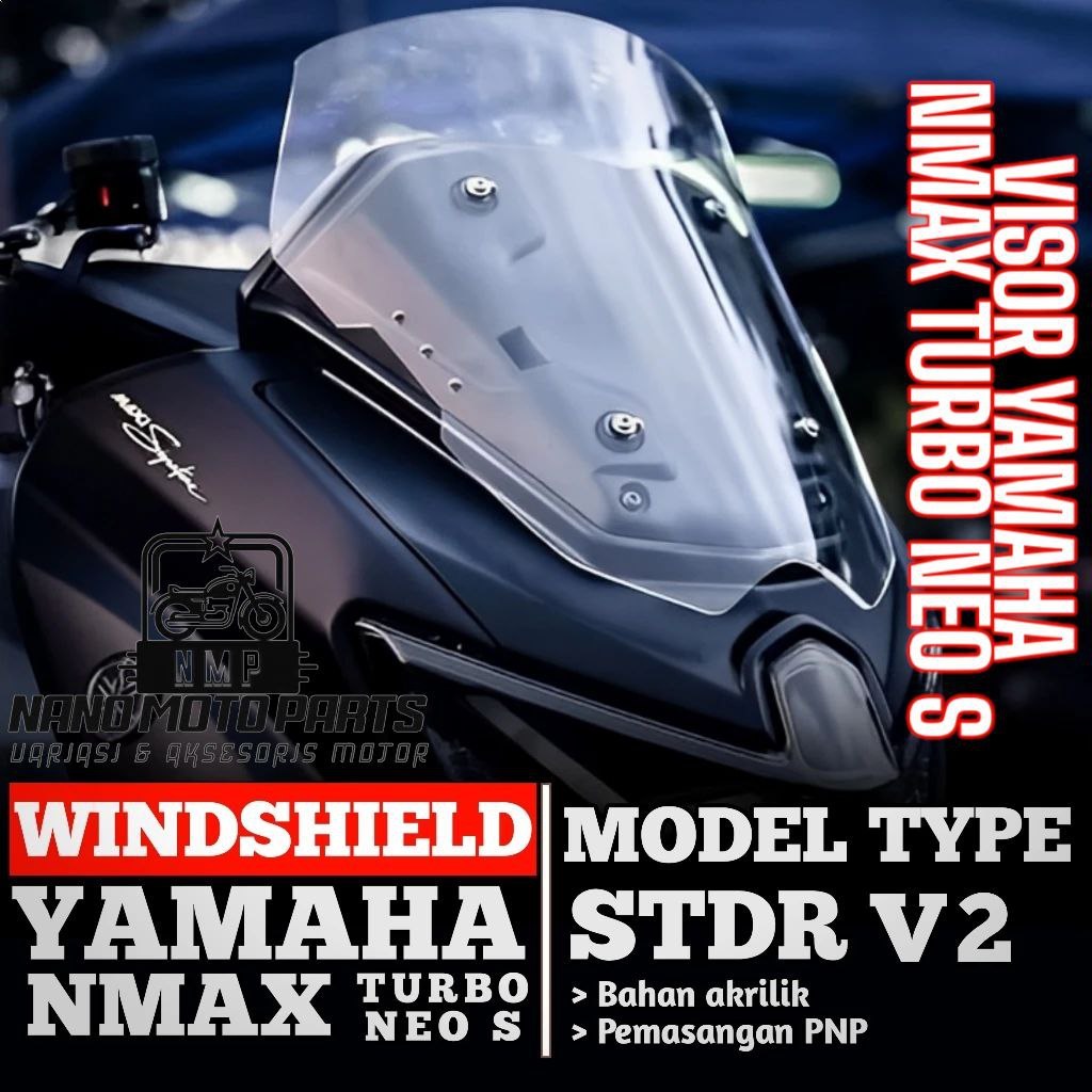 Standard Visor Nmax Turbo CYBORG Model V2 FIN Neo S Windshield Nmax ...