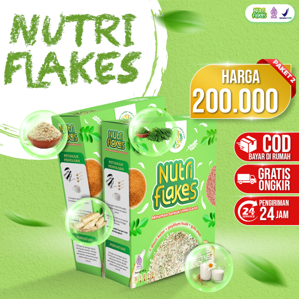 Nutriflakes 2 Boxes Gastric Acid Therapy Cereal GERD Natural Garut ...