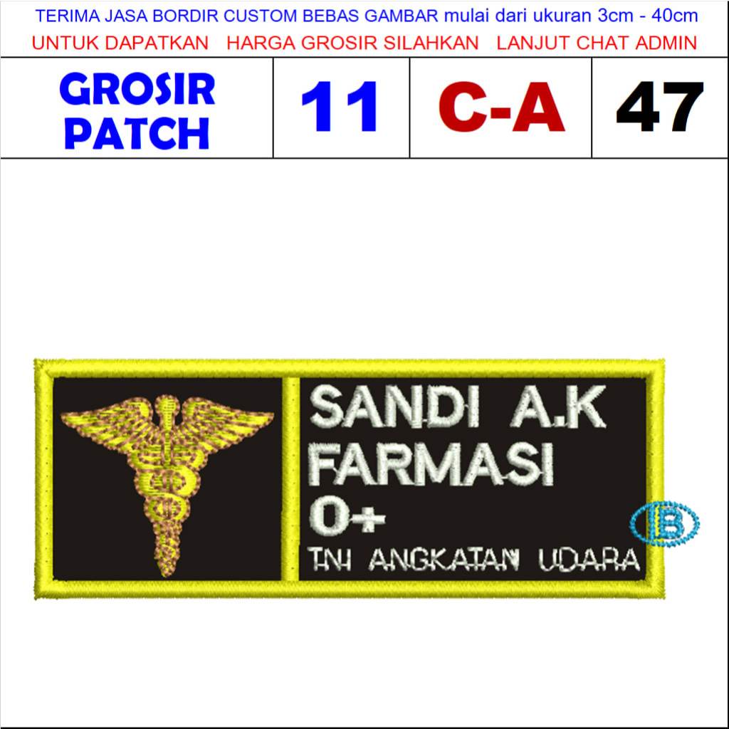 Pharmacy LOGO EMBROIDERED PATCHES SANDI AK PHARMACY C-A47 | Shopee Malaysia