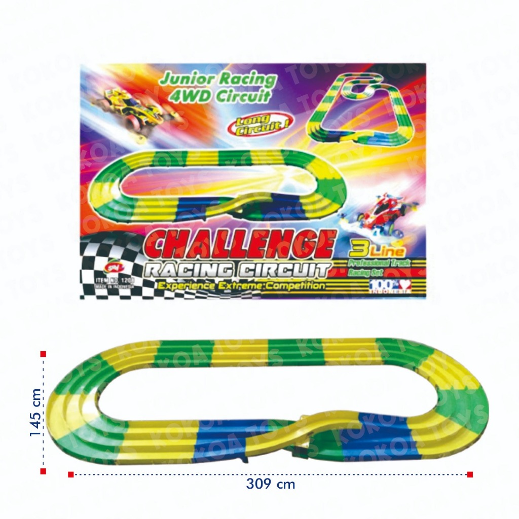 JALUR TAMIYA 3 JALUR LONG TAMIYA ARENA RACING CIRCUIT LONG VERS REL ...