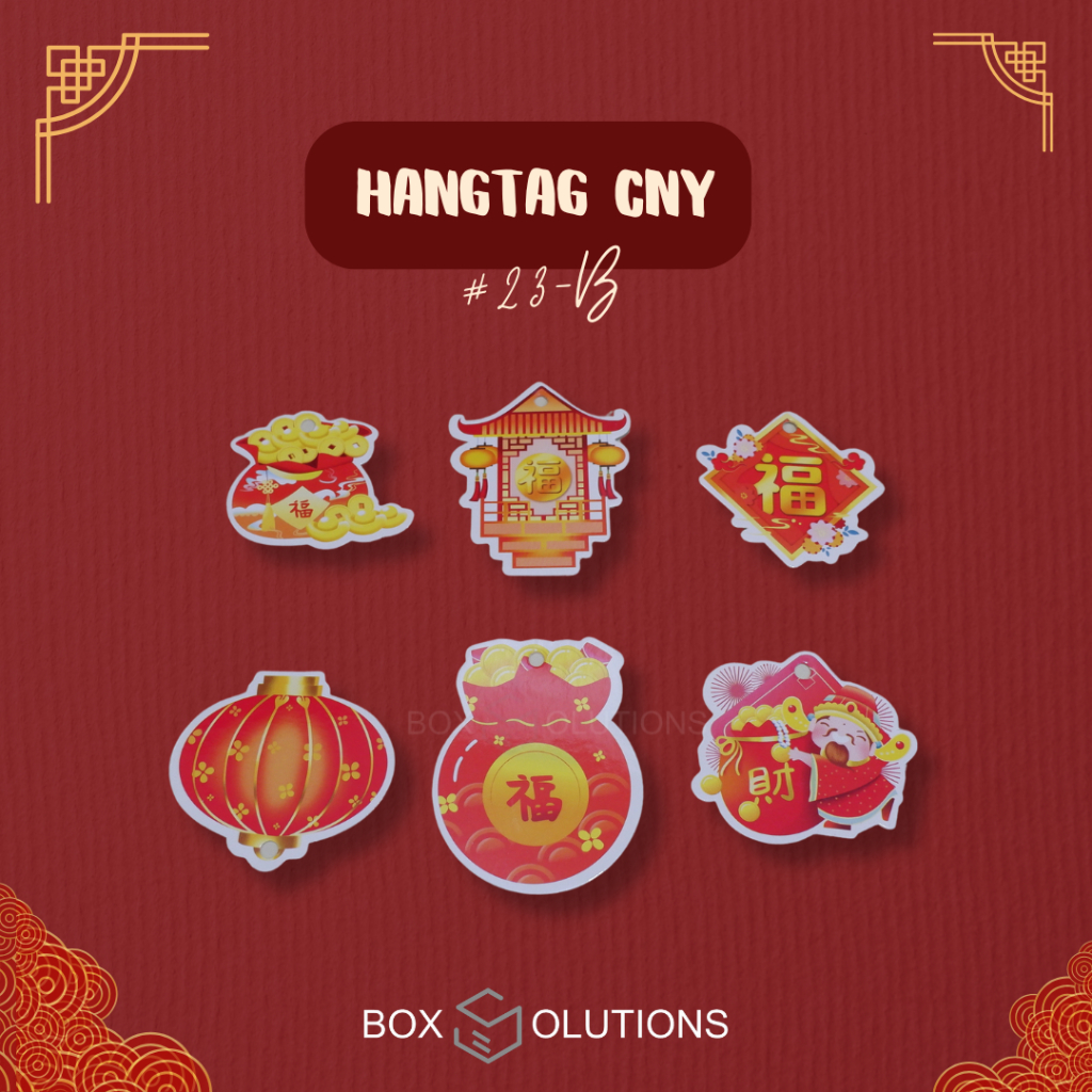 [content Of 10] Hangtag CNY Labels 23-B / Chinese New Year Greeting ...