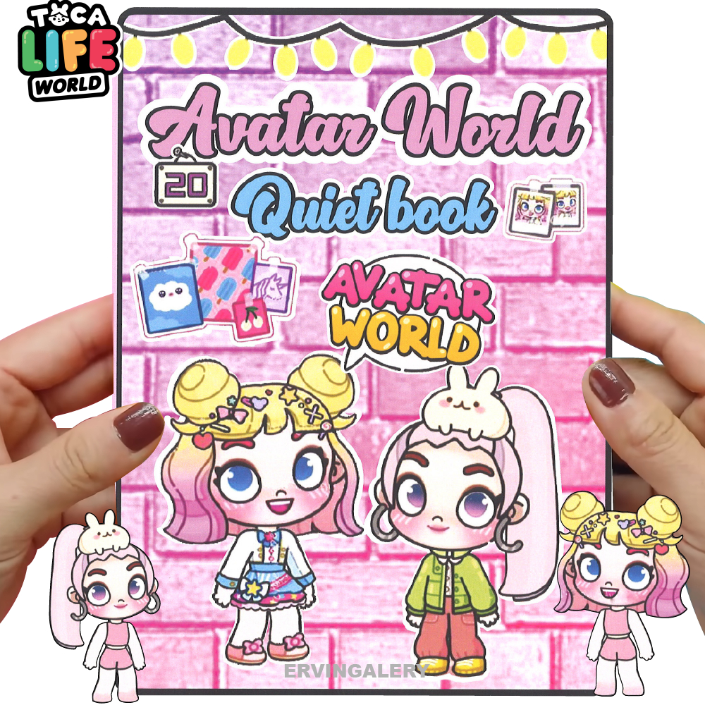 Toca boca AVATAR WORLD PINK NEON candy home paper doll house ...
