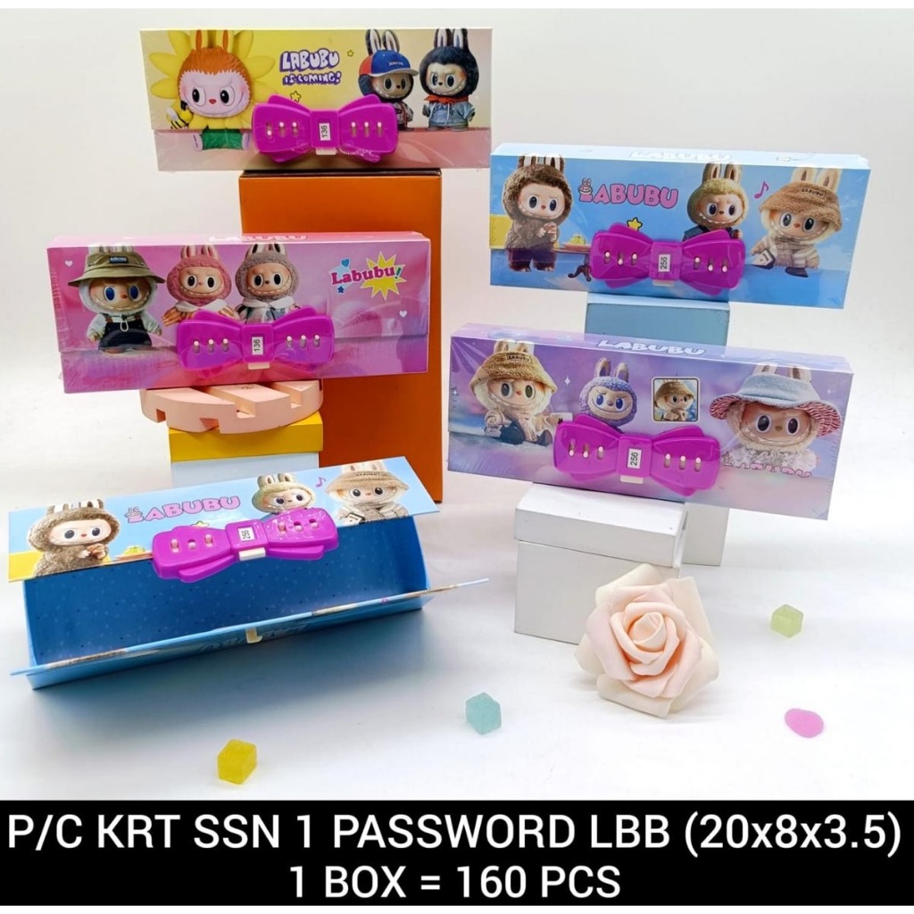 Pencil Case Box 1 Arrange Password Labubu Locker Code Lock Pin | Shopee ...