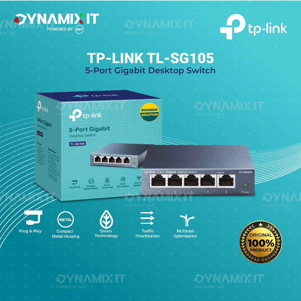 Tp-link TL-SG105 5 Port Gigabit Desktop Switch Steel Case | Tplink ...