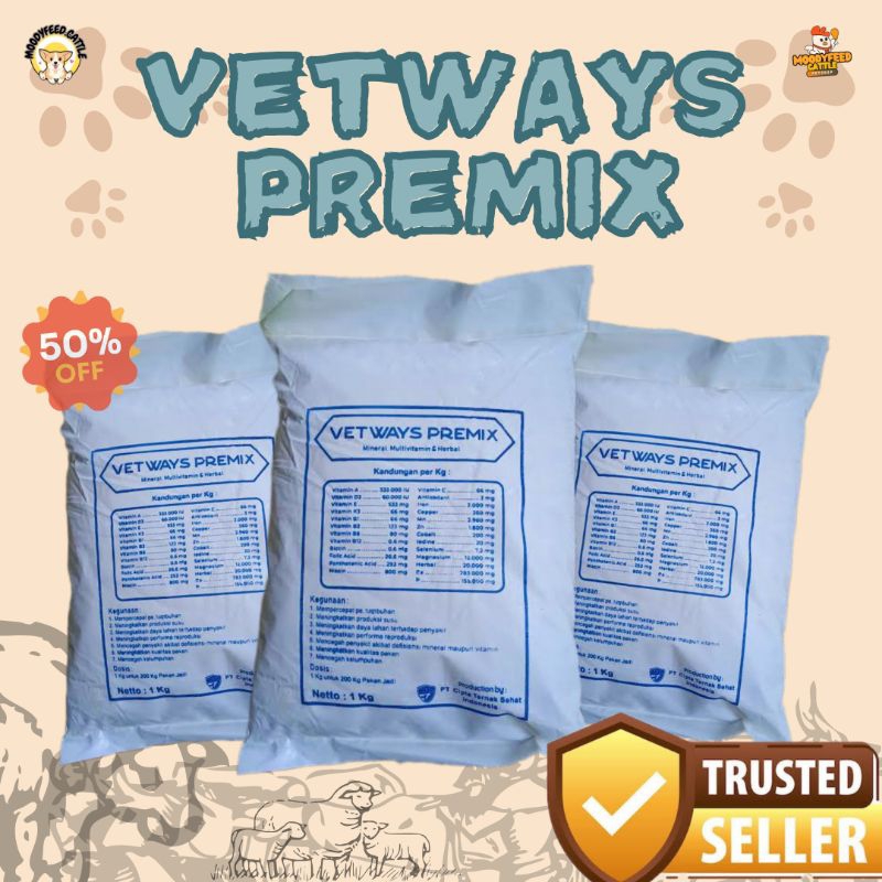[VETWAYS PREMIX 1 KG] Animal feed mixture in increasing the growth of ...