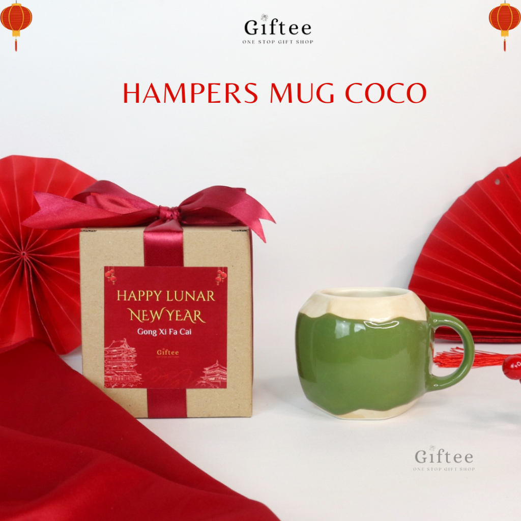 Hampers MUG COCO COCONUT GLASS COCONUT CERAMIC IMLEK GIFT GIFT BOX 3D ...