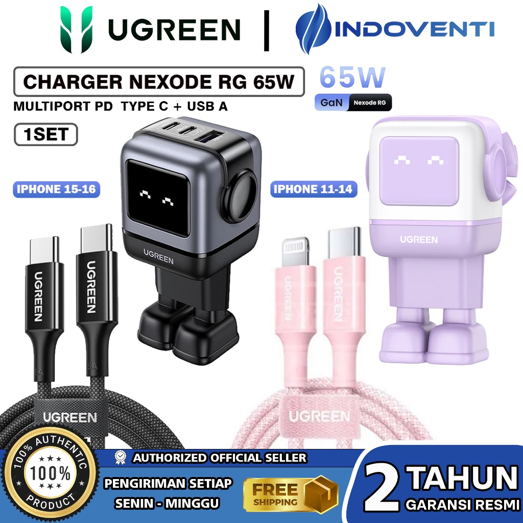 Ugreen Charger Cable Set Uno Robot MFI For iPhone 11 12 13 14 15 16 ...
