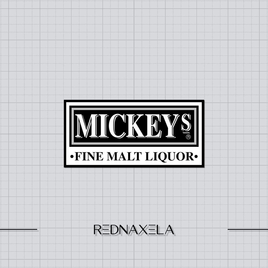 Mickeys FIne Malt Vinyl Sticker Outdoor Suitcase Sticker Waterproof ...