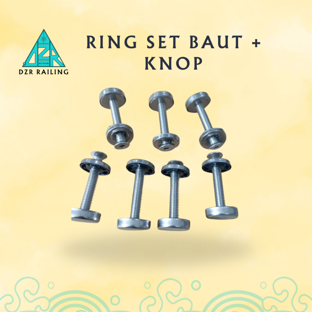 Glass stair railing through bolts for 40x40 ss 304 box pipes | Shopee ...