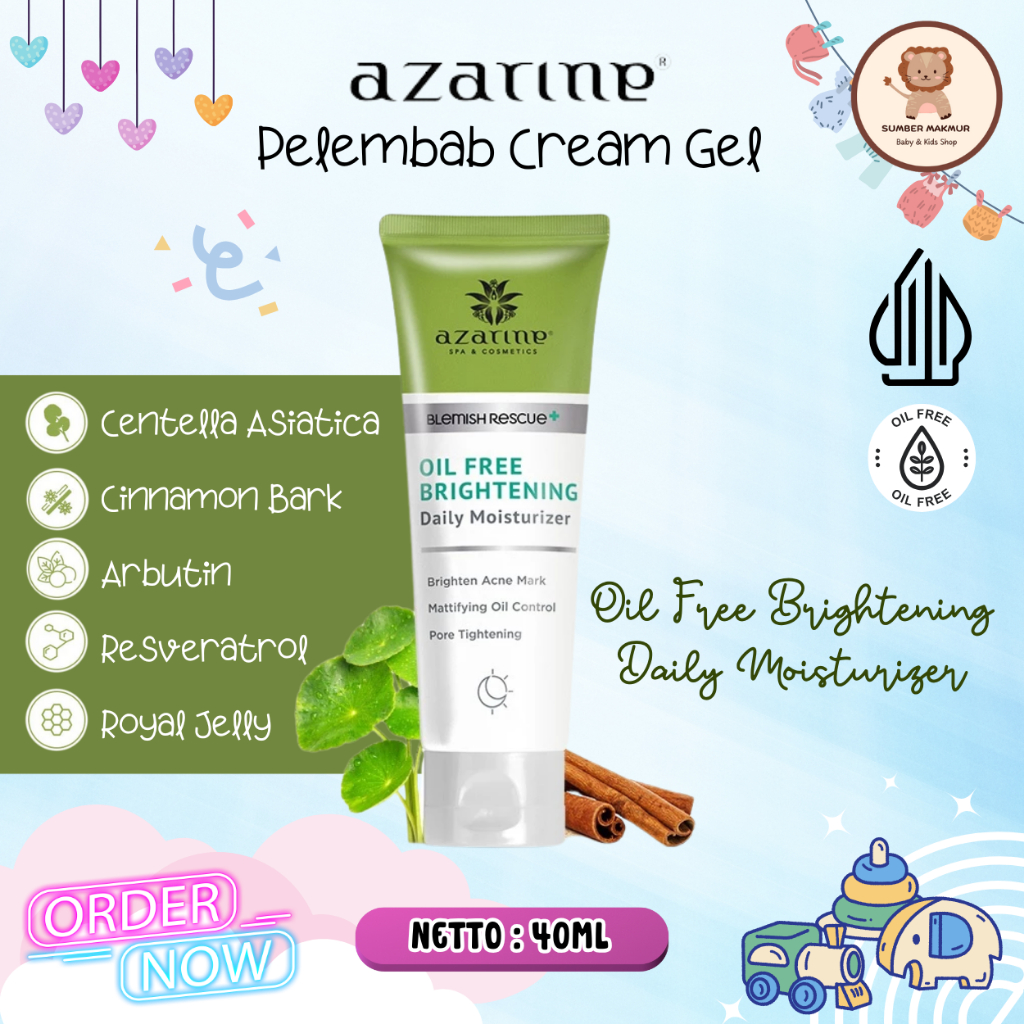 Azarine Oil Free Brightening Daily Moisturizer For Acne Prone Skin ...