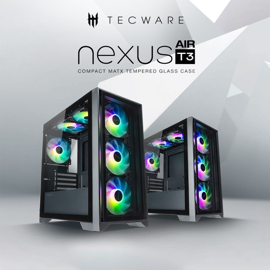 Tecware Nexus Air T3 M-ATX Free 6 Fan ARGB Gaming PC Case | Shopee Malaysia