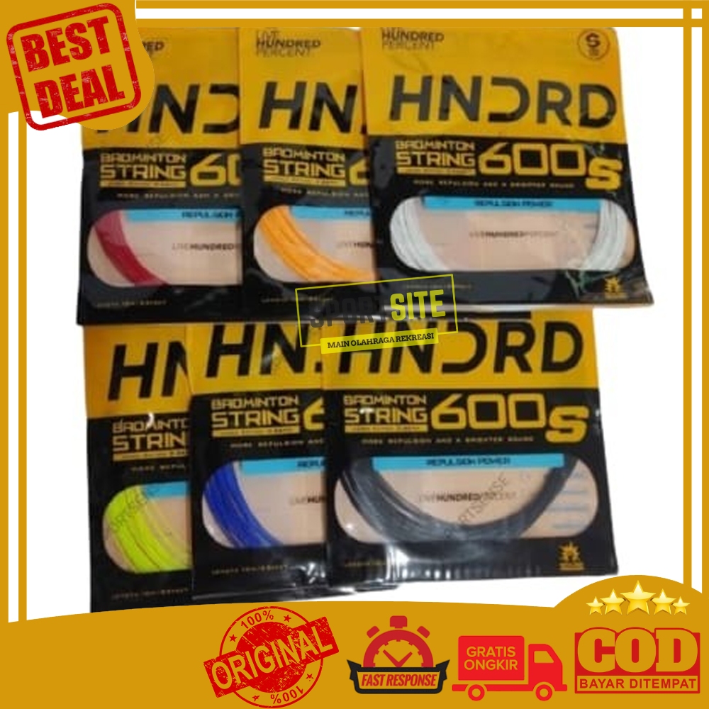 PERALATAN Hundred HNDRD 600S Badminton Racket Strings Badminton Sports ...