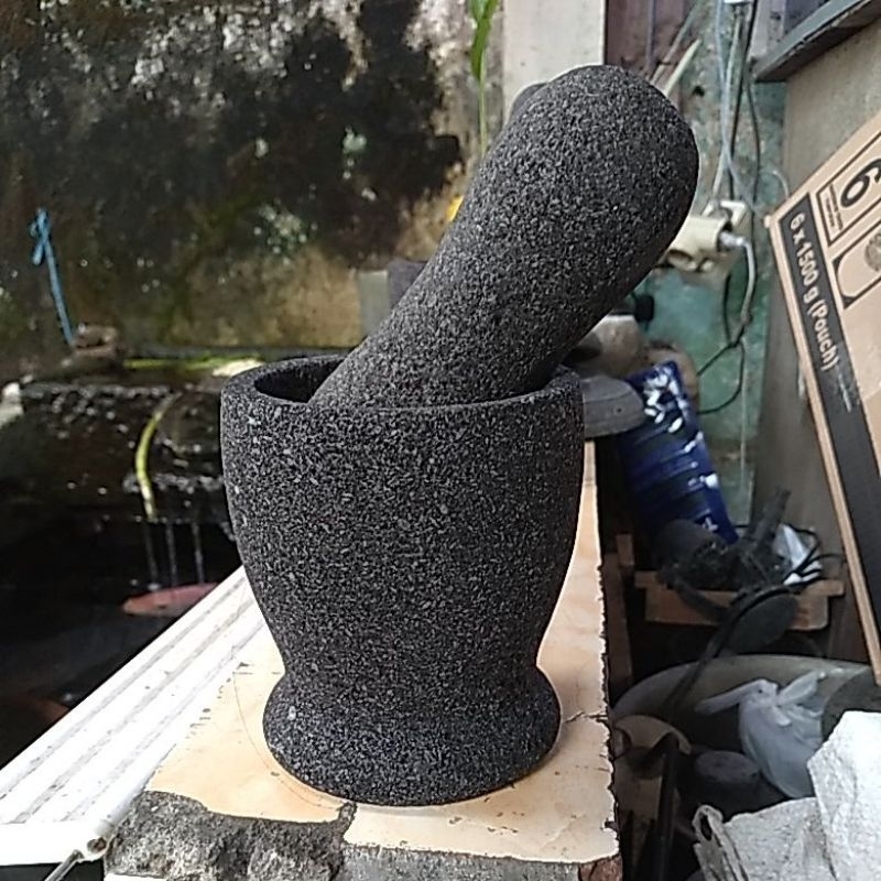 Lumpang JANGKUNG/SAWAN MATERIAL OF ANDESIT STONE SIZE 9CM X 10CM ...