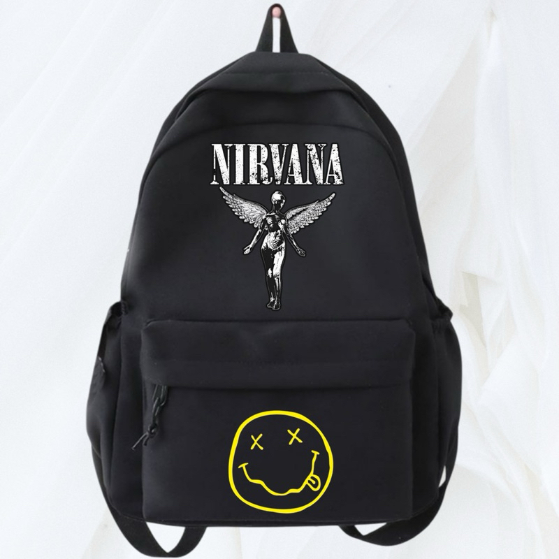 Vintage Metal Rock Nirvana Canvas Cordura D300 Band Backpack Bag 100% ...